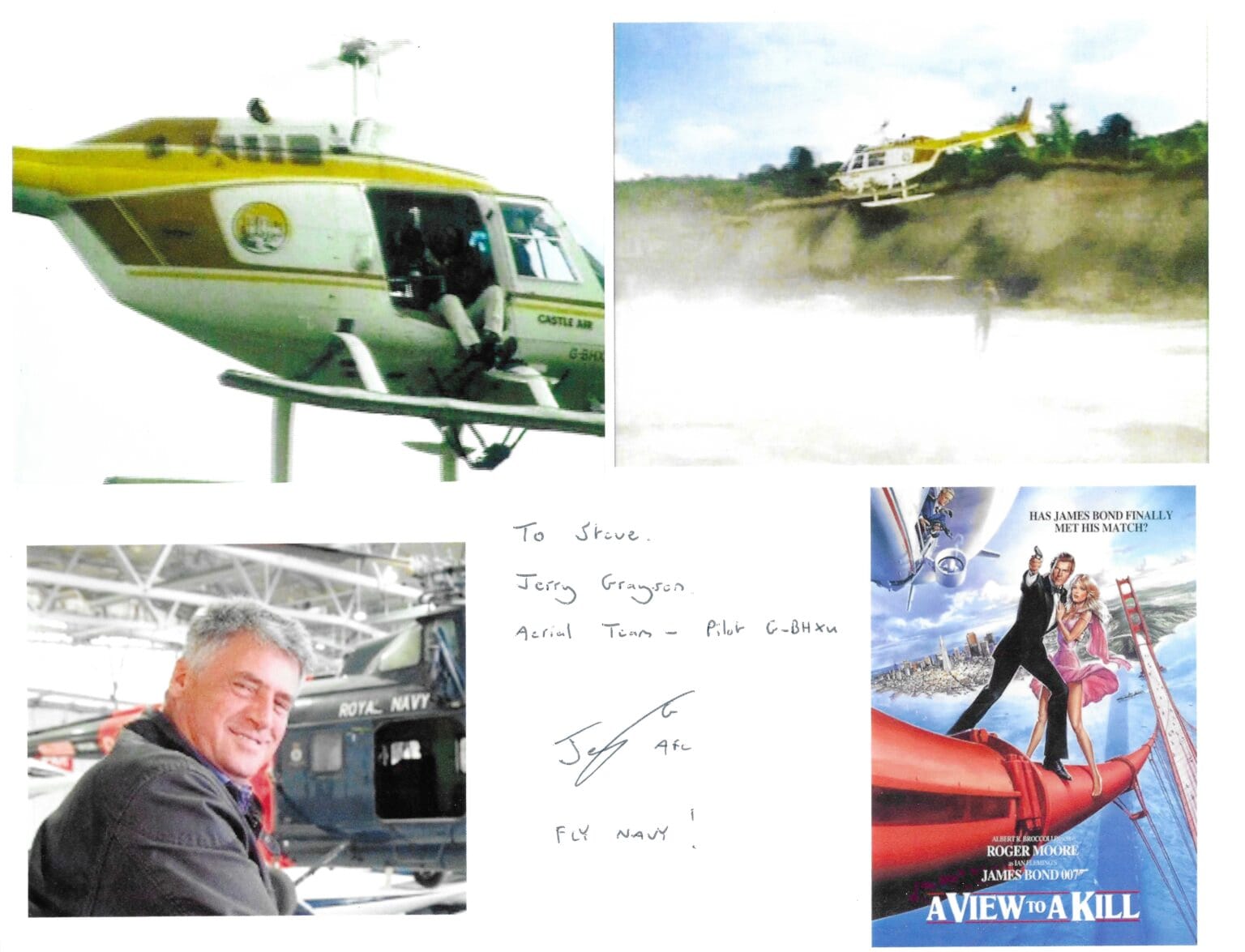 Jerry Grayson - Aerial Team: Helicopter Pilot - "AVTAK" - The Bond Archives
